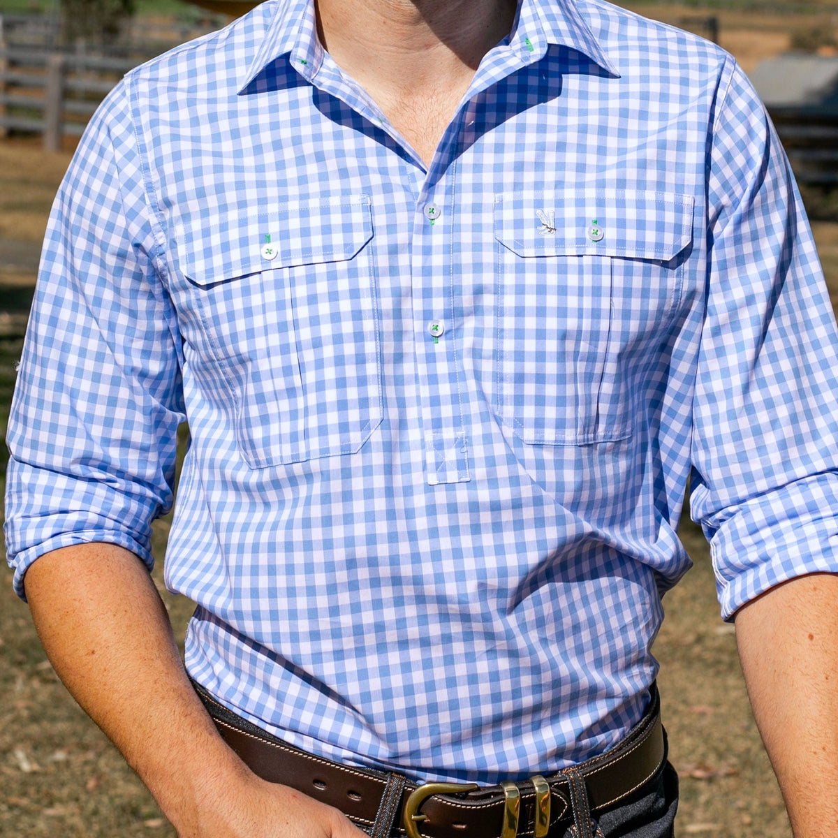 Cleland Pale Blue Check – Dust N Boots