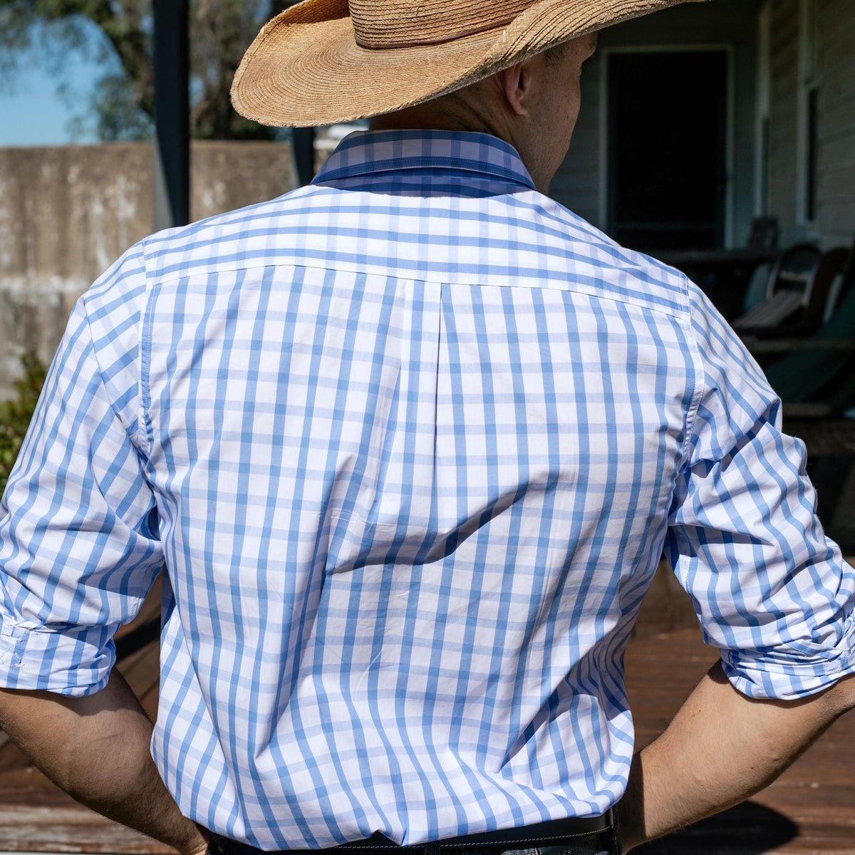 Cleland V-Blue Window Check – Dust N Boots